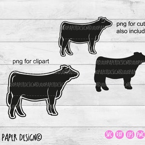 Show Heifer SVG, Show Cattle SVG, Show Heifer PNG Clipart, Beef Cattle ...