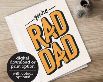 Rad Birthday Card - Etsy