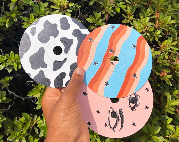 Decorative Cds; Hand Painted Set of 3 Aesthetic Cds - Etsy