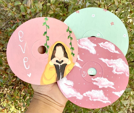 Custom Cds for Room Decor Pack of 3 Handmade Painted Cds | Etsy