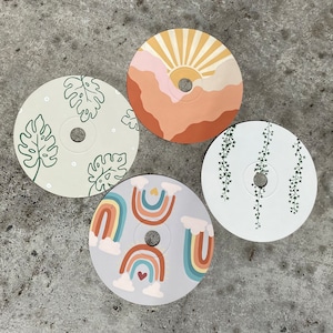 4 Pack Painted Cds for Room Decor | Handpainted | Boho Aesthetic Designs - Etsy