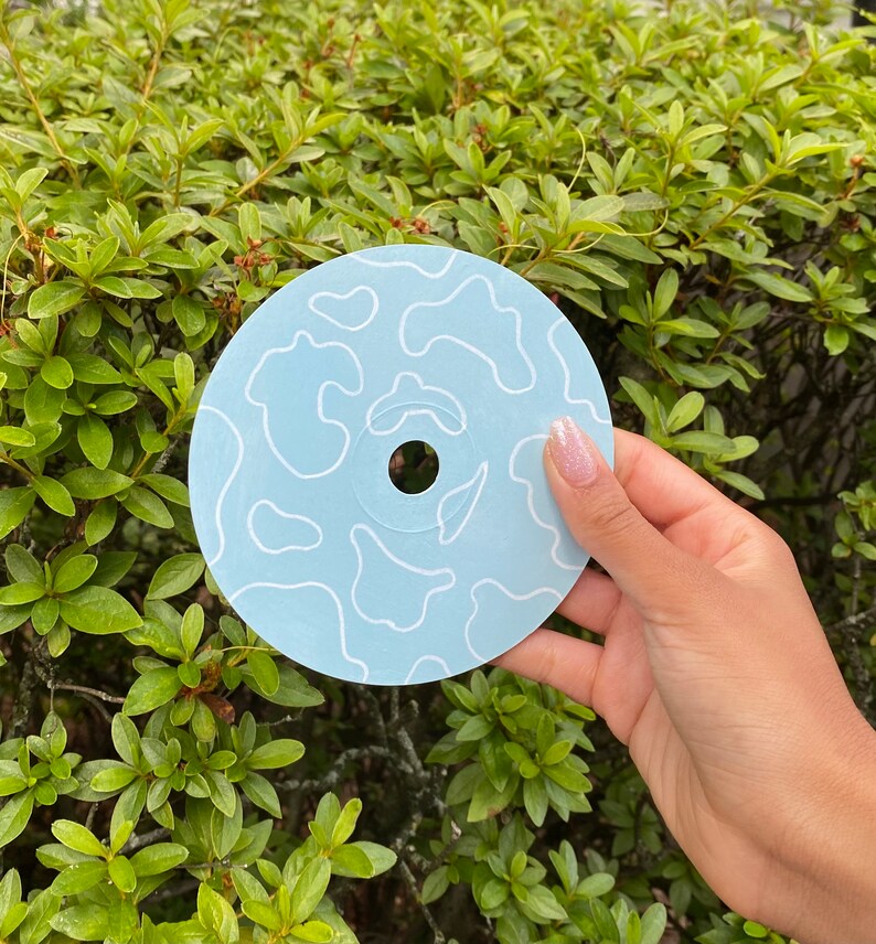 Decorative Cds Hand Painted Set of 3 Minimalist Aesthetic Cds - Etsy