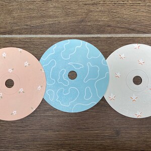 Decorative Cds; Hand Painted Set of 3 Minimalist Aesthetic Cds - Etsy
