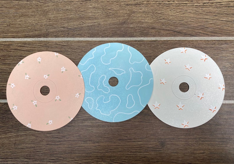 Decorative Cds; Hand Painted Set of 3 Minimalist Aesthetic Cds - Etsy