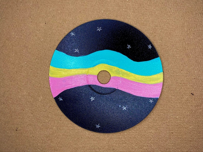 5 Pack Painted Cd's for Room Decor | Handpainted | Drippy Galaxy ...