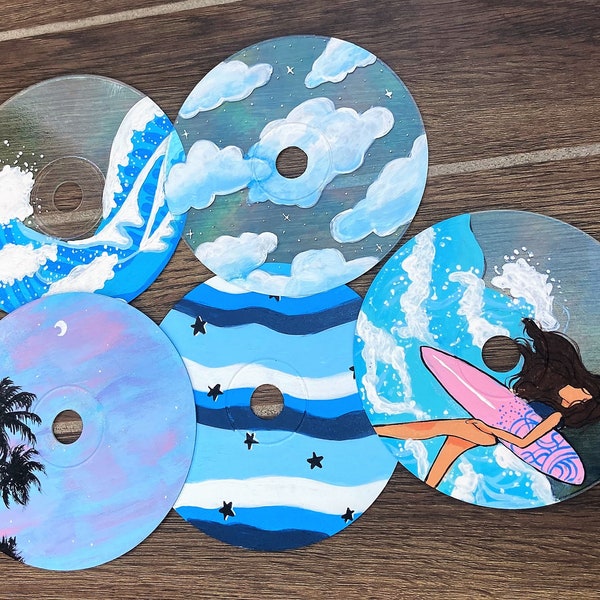 Painted Cd - Etsy