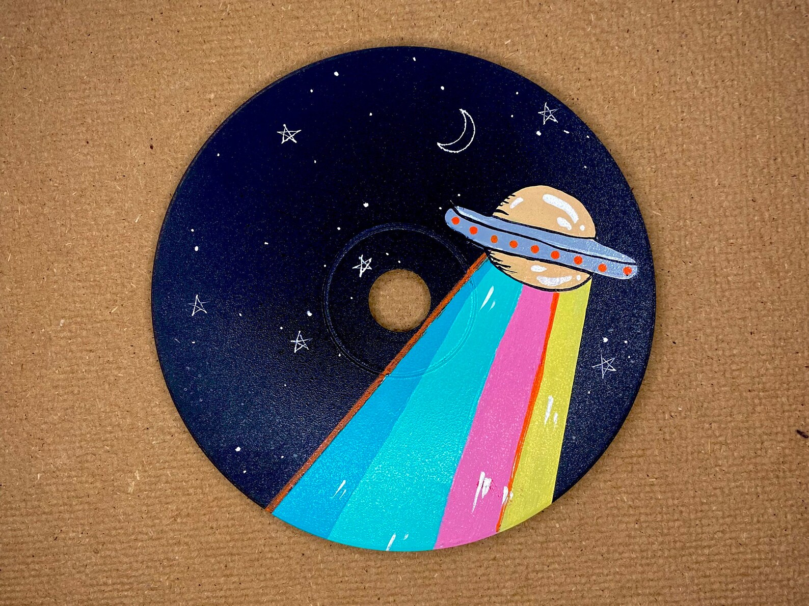 5 Pack Painted Cd's for Room Decor | Handpainted | Drippy Galaxy ...