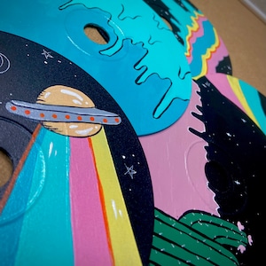 5 Pack Painted Cd's for Room Decor | Handpainted | Drippy Galaxy ...