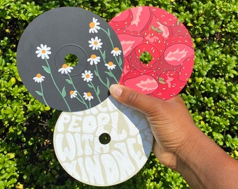4 Pack Painted Cds for Room Decor Handpainted Boho Aesthetic Designs - Etsy
