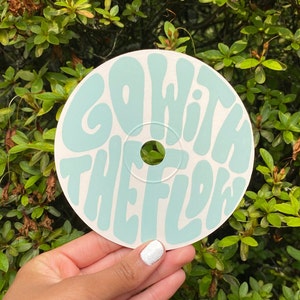 3 Pack Painted Cds for Room Decor | Handpainted | "go With the Flow ...