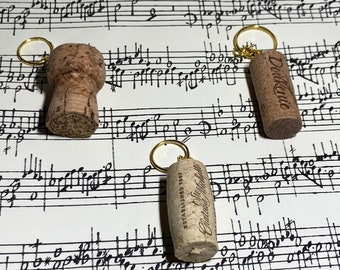 Wine Cork Key Chain Cork Keychain Recycled Wine Cork Wine Cork Wine ...