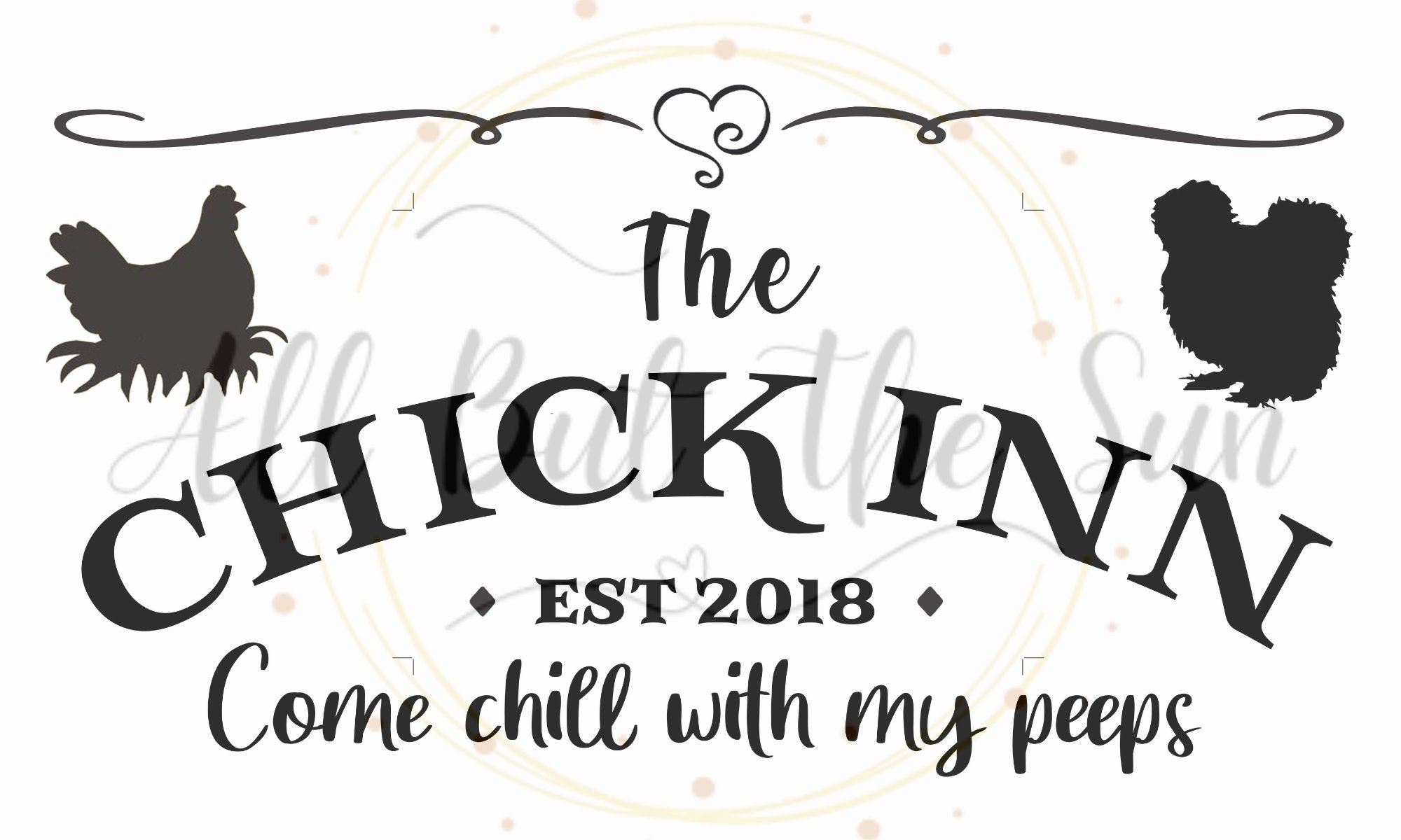 Coop Sign 'the Chick Inn' Sign Template Bundle - Editable Canva, Cricut ...