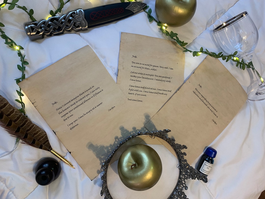 Cardan's Intimate Letters to Jude - the Cruel Prince - 6 Meticulously ...