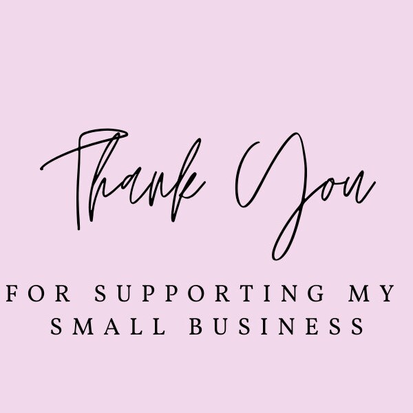 Thank You Cards Logo Etsy