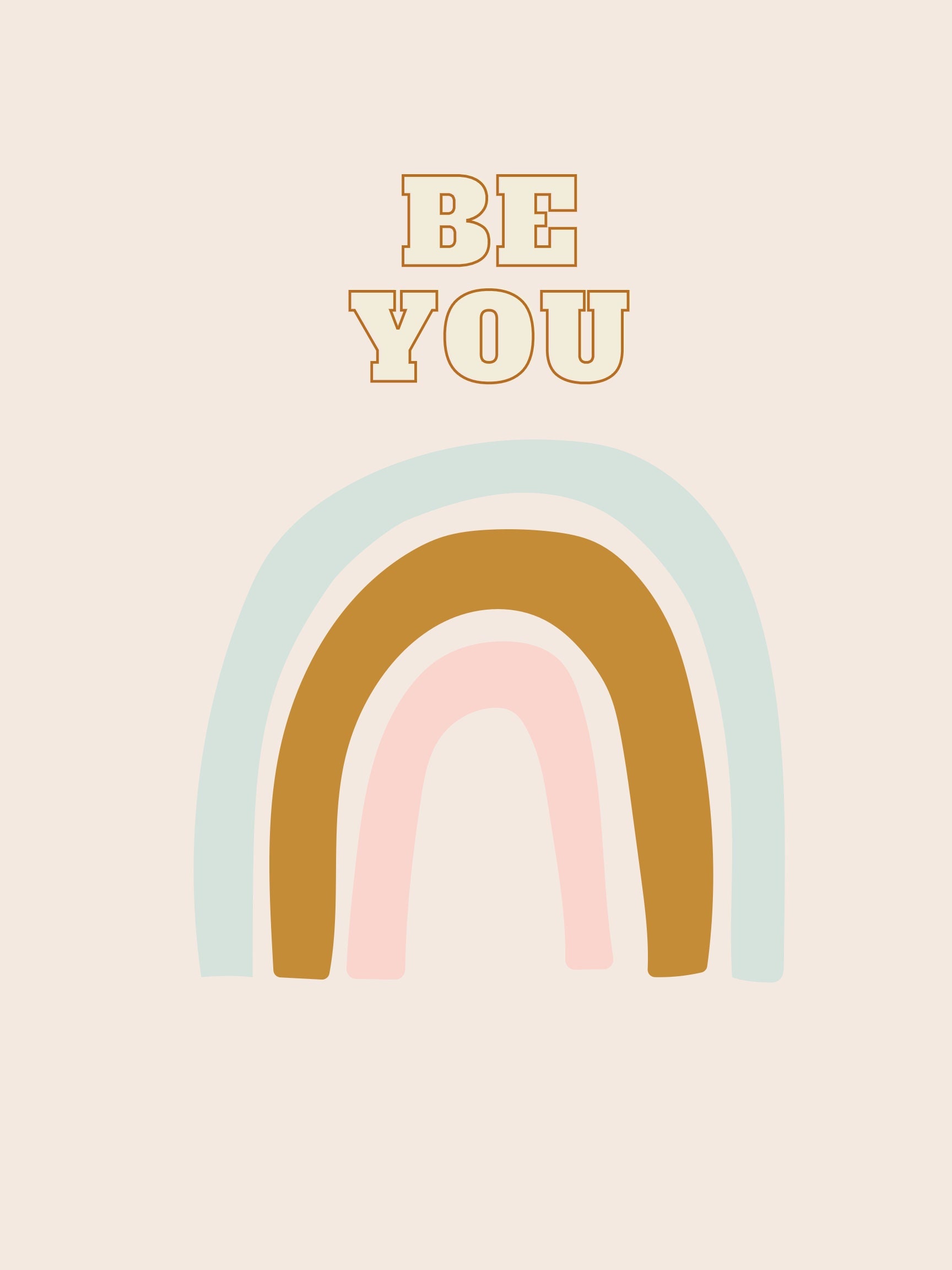 Be You Rainbow Poster, Digital Download - Etsy