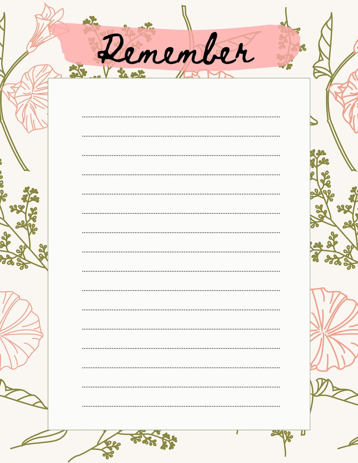 Reminders List, Digital Download - Etsy
