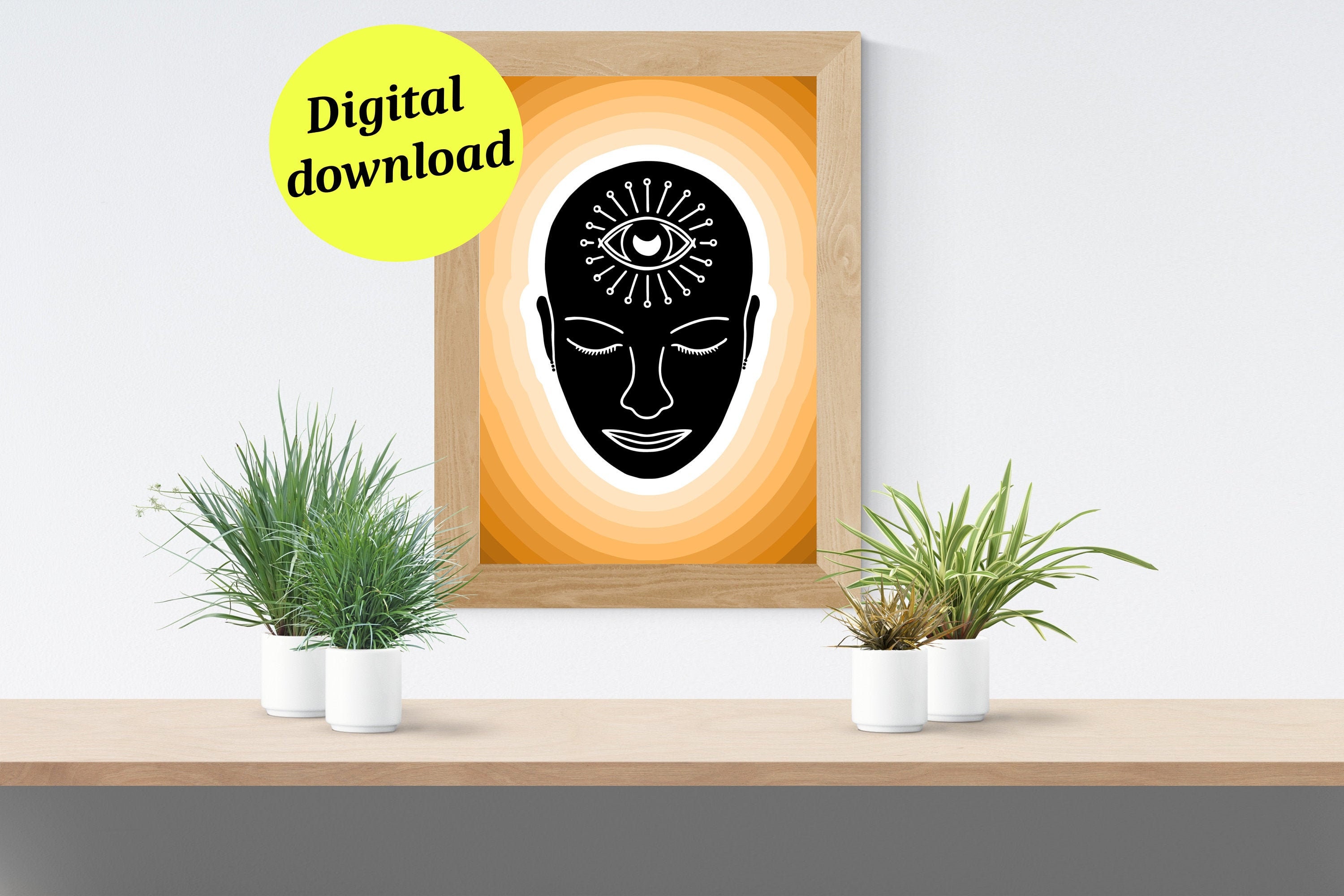 Third Eye Digital Print Printable Wall Art Inner Mind's Eye Mystical ...