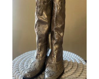 Gold Cowboy Boots | Etsy