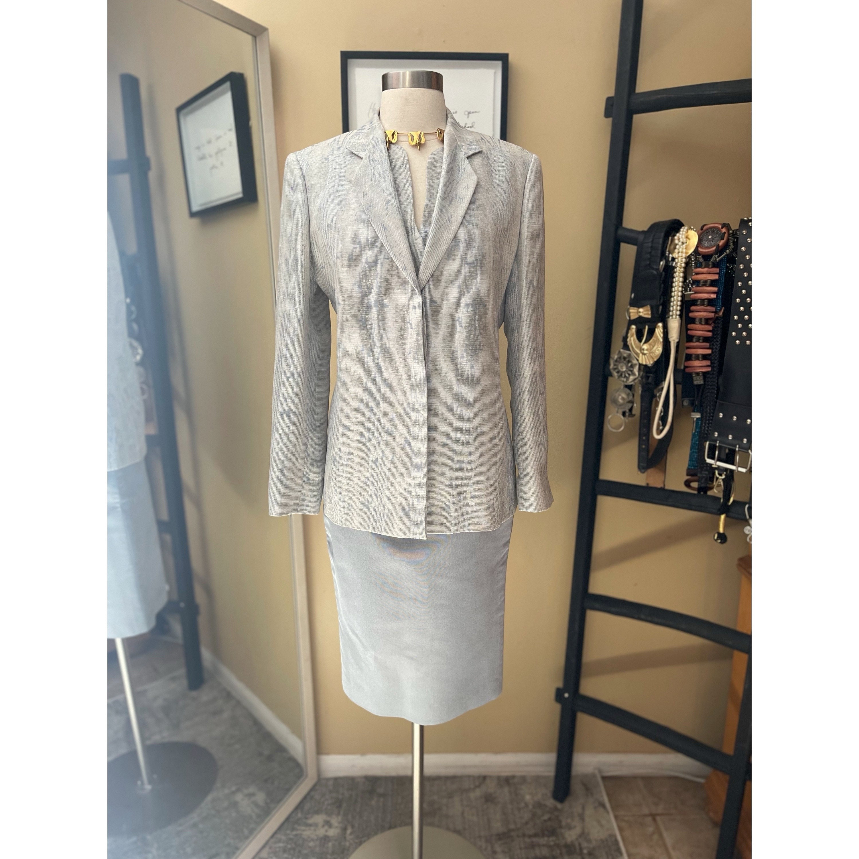 VINTAGE GIORGIO ARMANI Le Collezioni Leopard Print Suit 3 Piece Set Sz ...