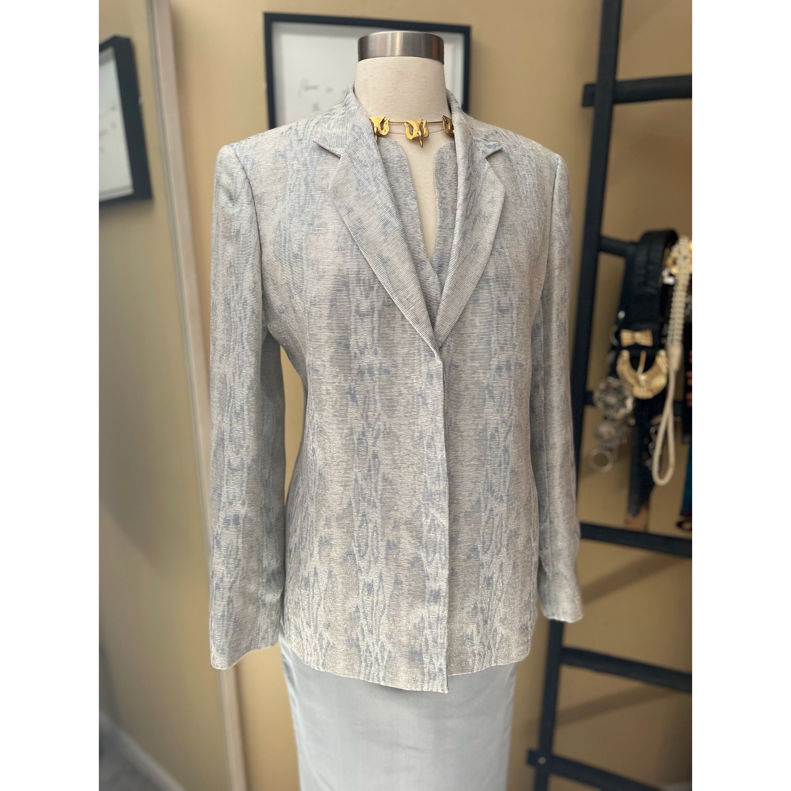 VINTAGE GIORGIO ARMANI Le Collezioni Leopard Print Suit 3 Piece Set Sz ...