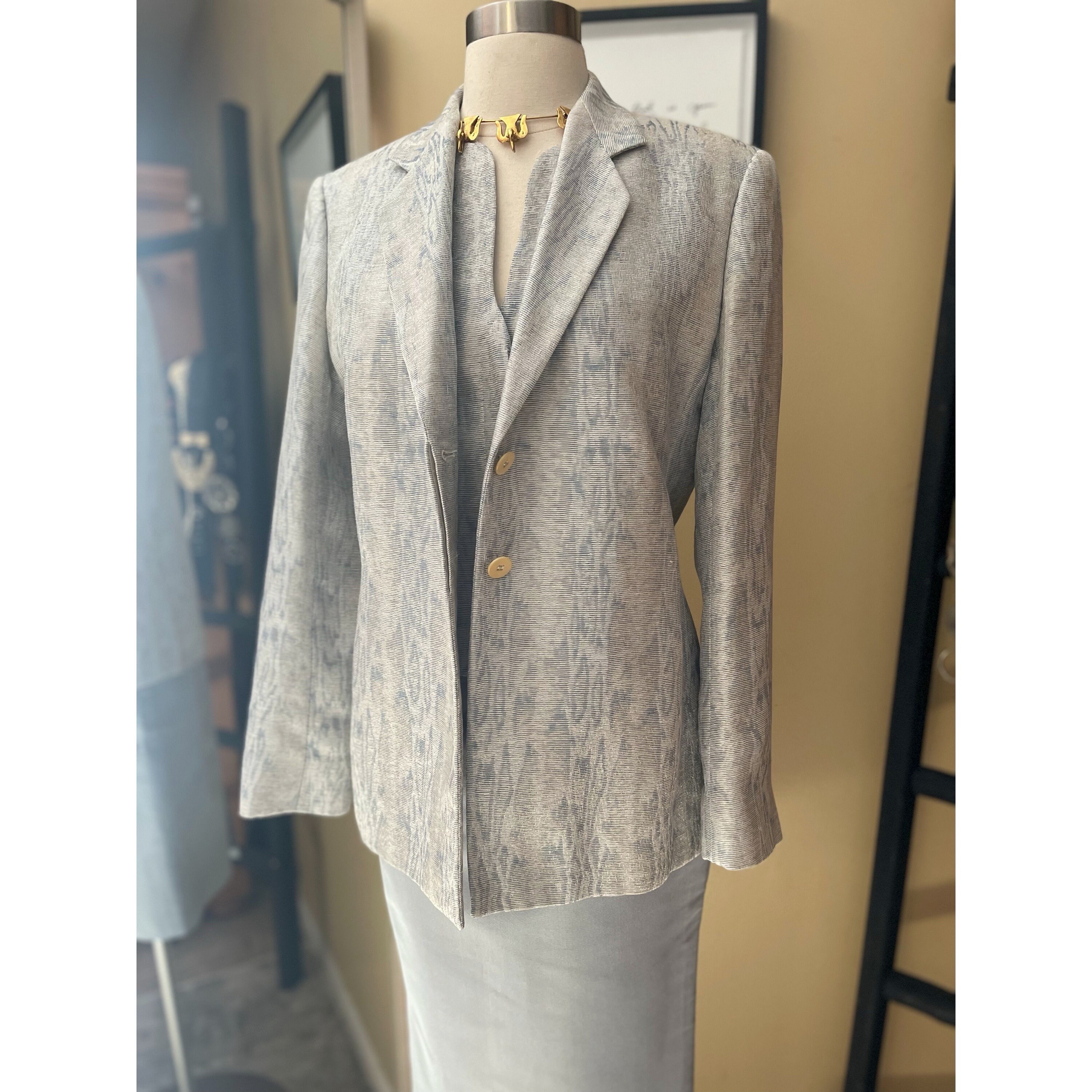 VINTAGE GIORGIO ARMANI Le Collezioni Leopard Print Suit 3 Piece Set Sz ...