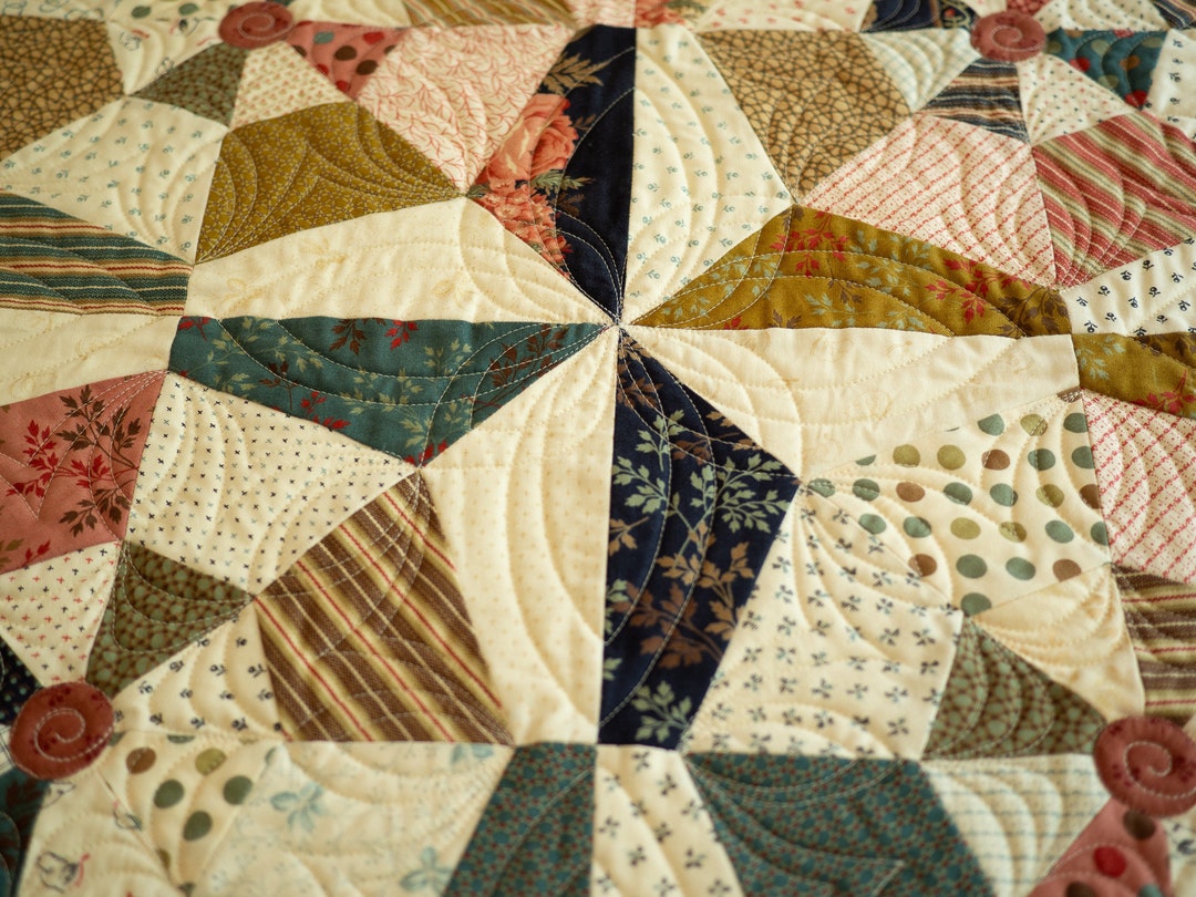 Custom Quilted Throw, Fall Colors, Size: 51"x 51", Fun Variety of ...