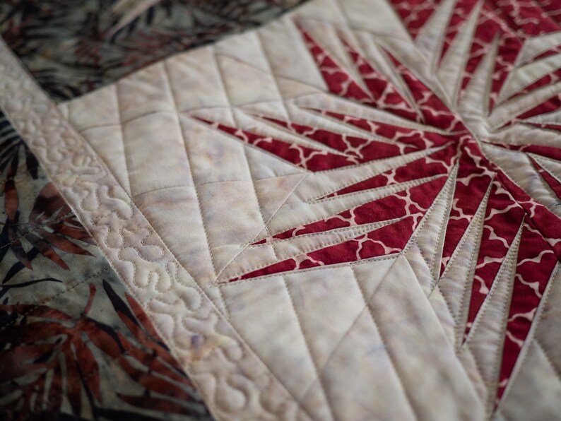 Custom Quilted Throw Blanket Size: 56x68 Professionally Handmade, Batik ...