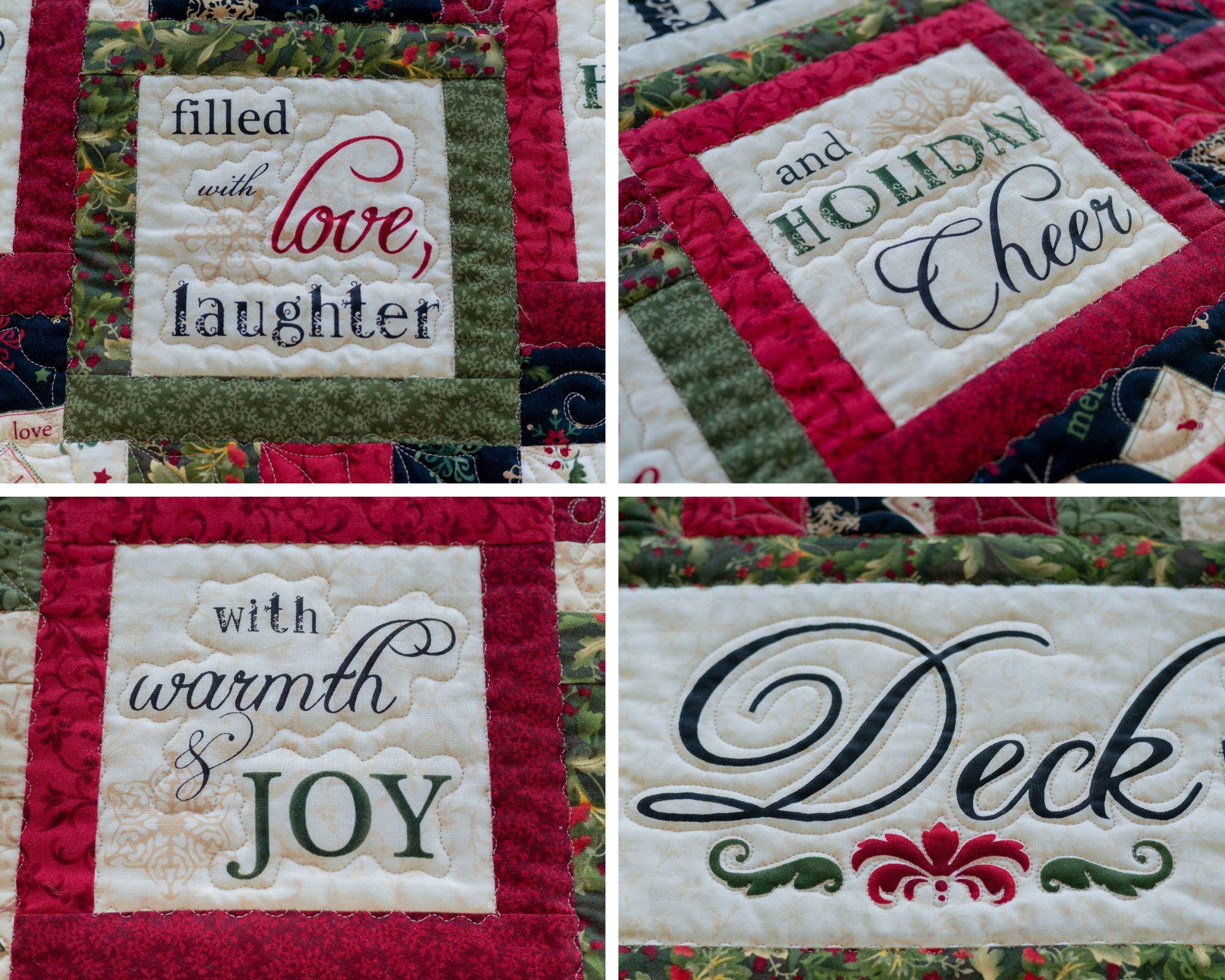 Custom Quilted Christmas Throw Blanket or Oversized Wall Hanging, Size ...