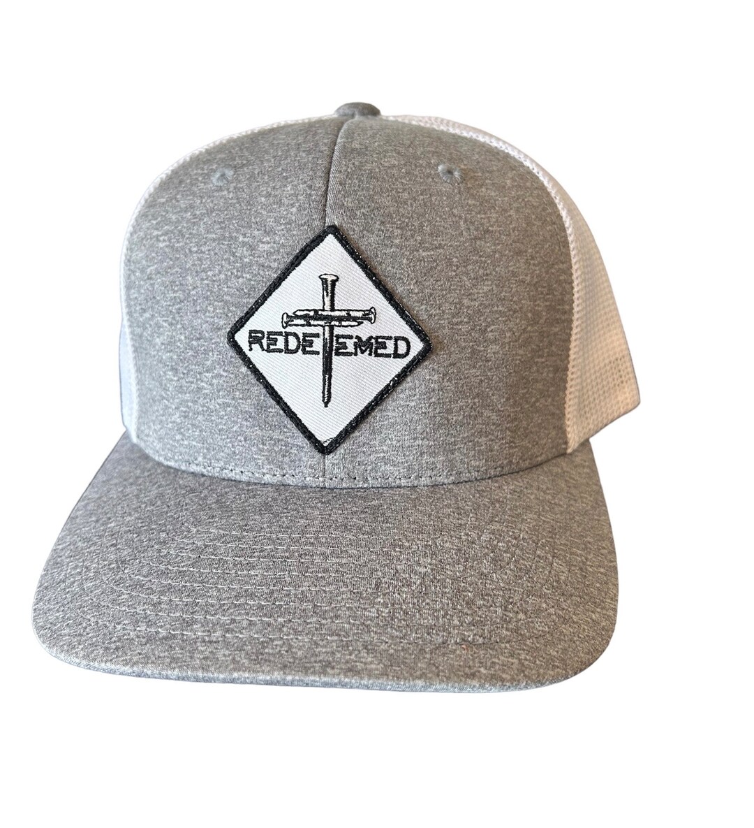 Redeemed Trucker Hat Gray/white Flexfit - Etsy