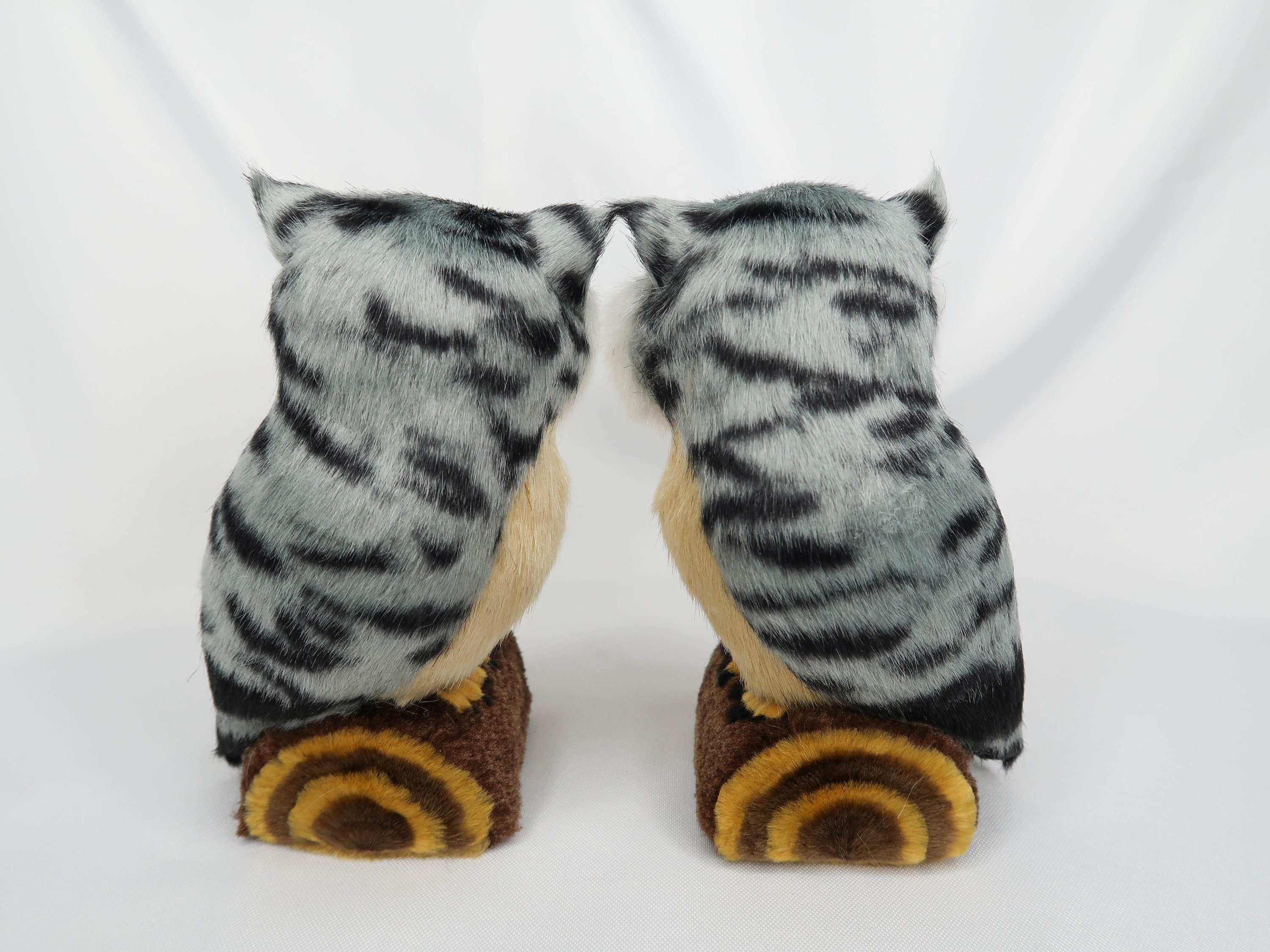 Handmade Lifelike Owls | Furry Owl Figure Made With Soft Synthetic Fur ...