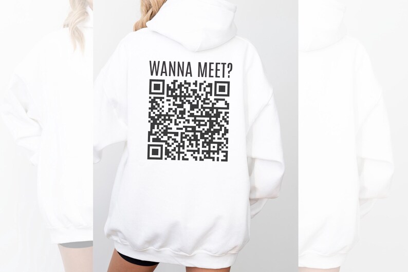 Custom Qr Code Tee, Personalized Business Logo, QR Hoodies, Custom Logo ...