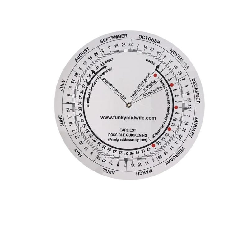 EDD Wheel to Calculate Estimated Due Date - Etsy