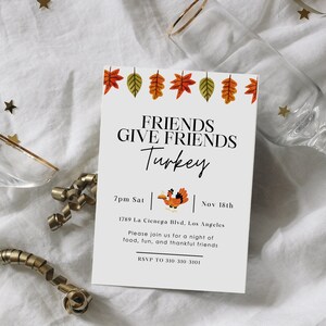 Funny Friendsgiving Invitation Design | Friendsgiving Invite ...