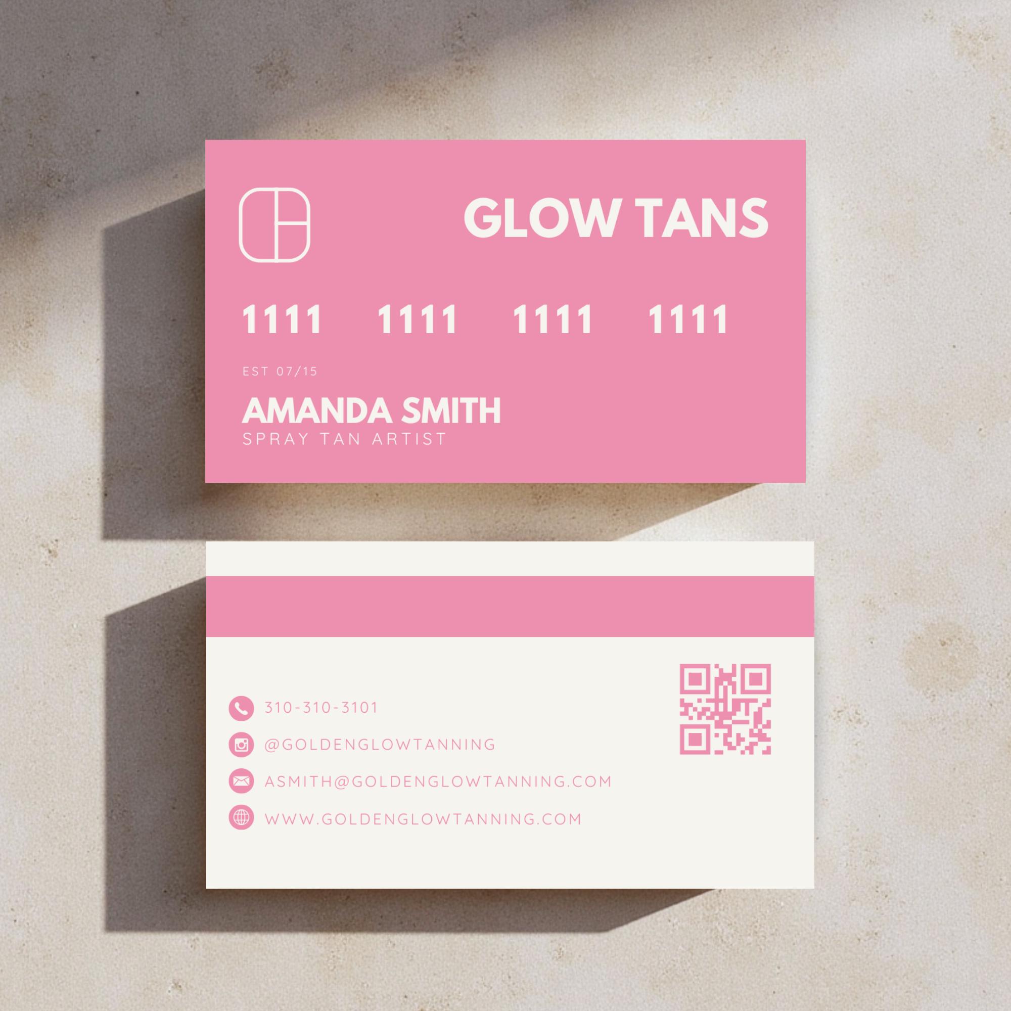 Spray Tan Business Card | Credi Card Business Card Design | Spray Tan ...