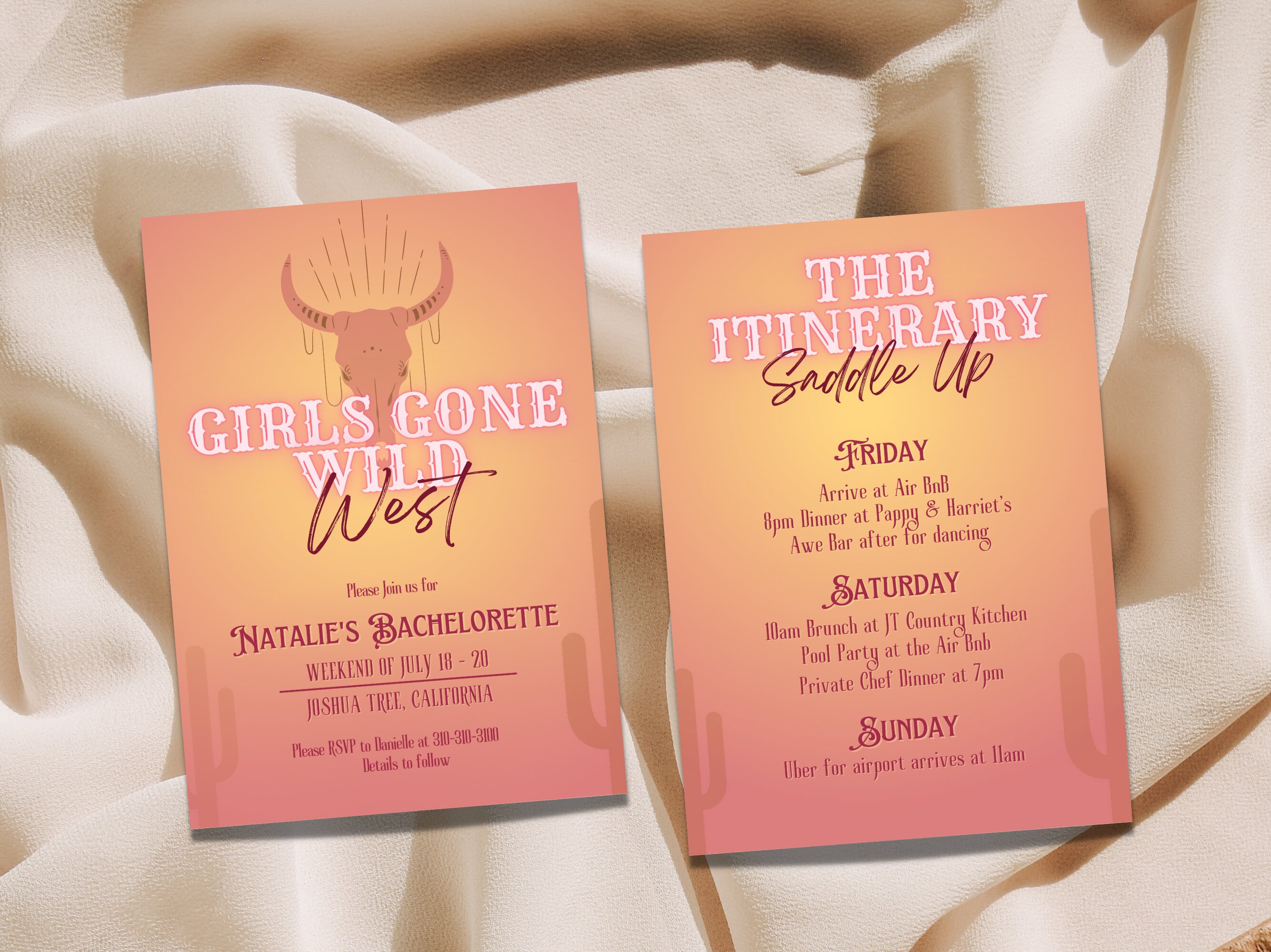 Girls Gone Wild West Bachelorette Invitation Design | Editable Template ...