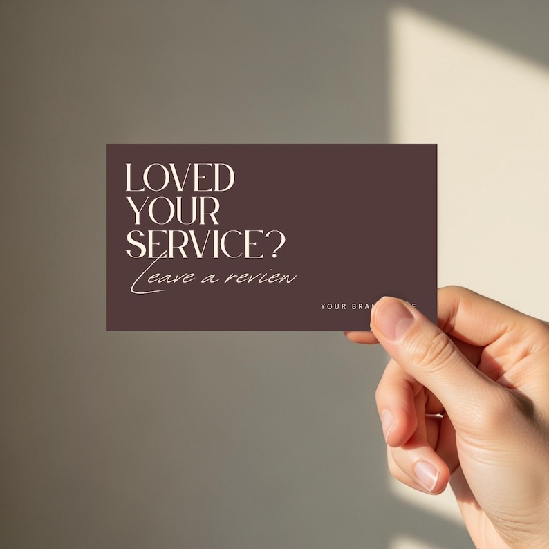 Small Business Review Card Design | Scannable QR Code Reviews Card ...