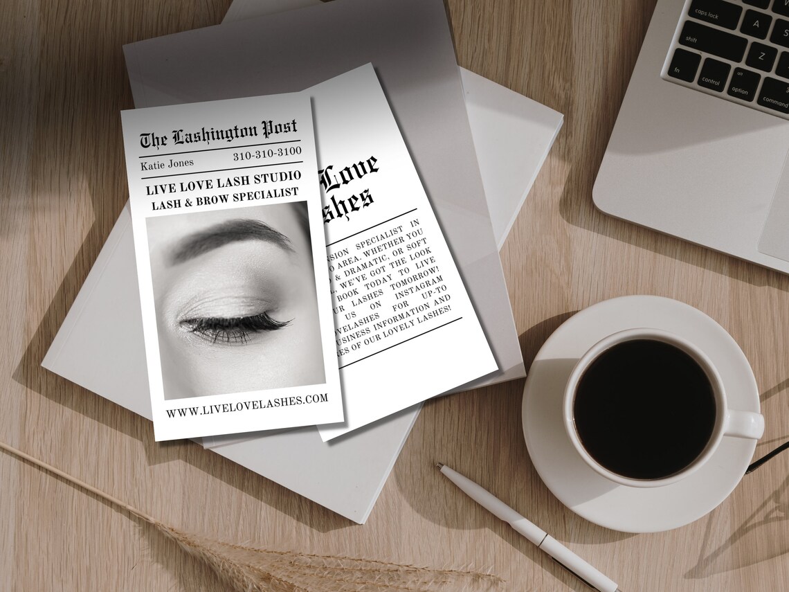 Lash Technician Business Card Editable Business Card - Etsy