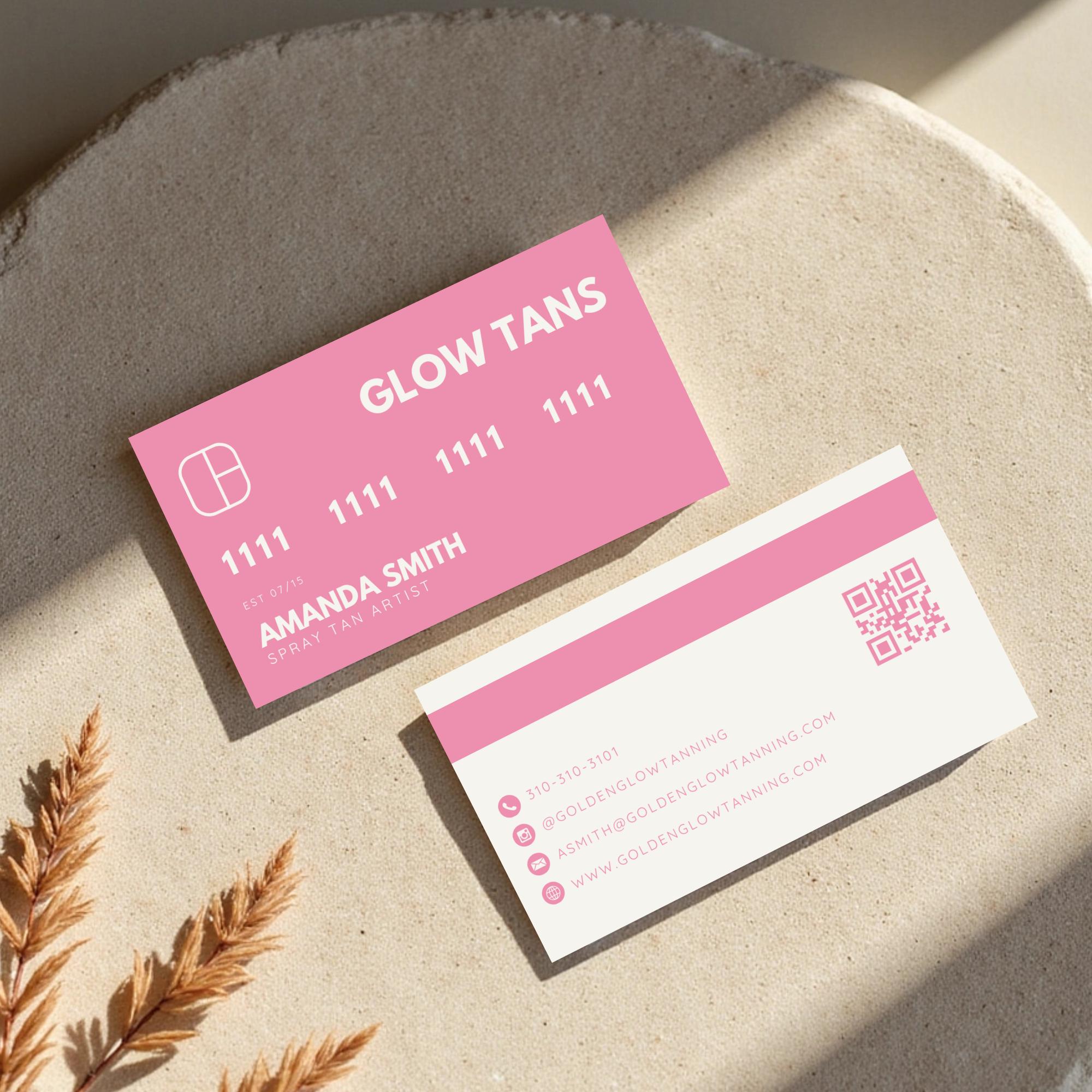Spray Tan Business Card | Credi Card Business Card Design | Spray Tan ...