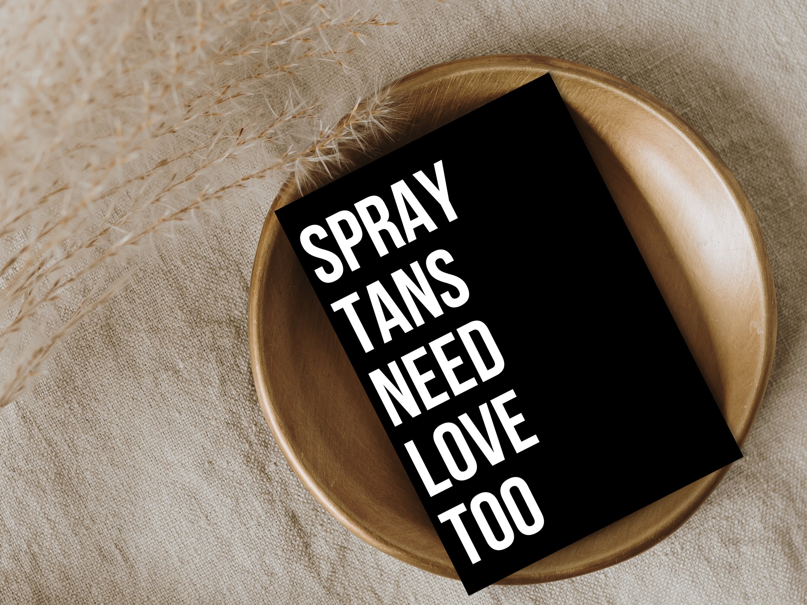 Spray Tan Aftercare Card Design Editable Template Black & White 5x7 ...