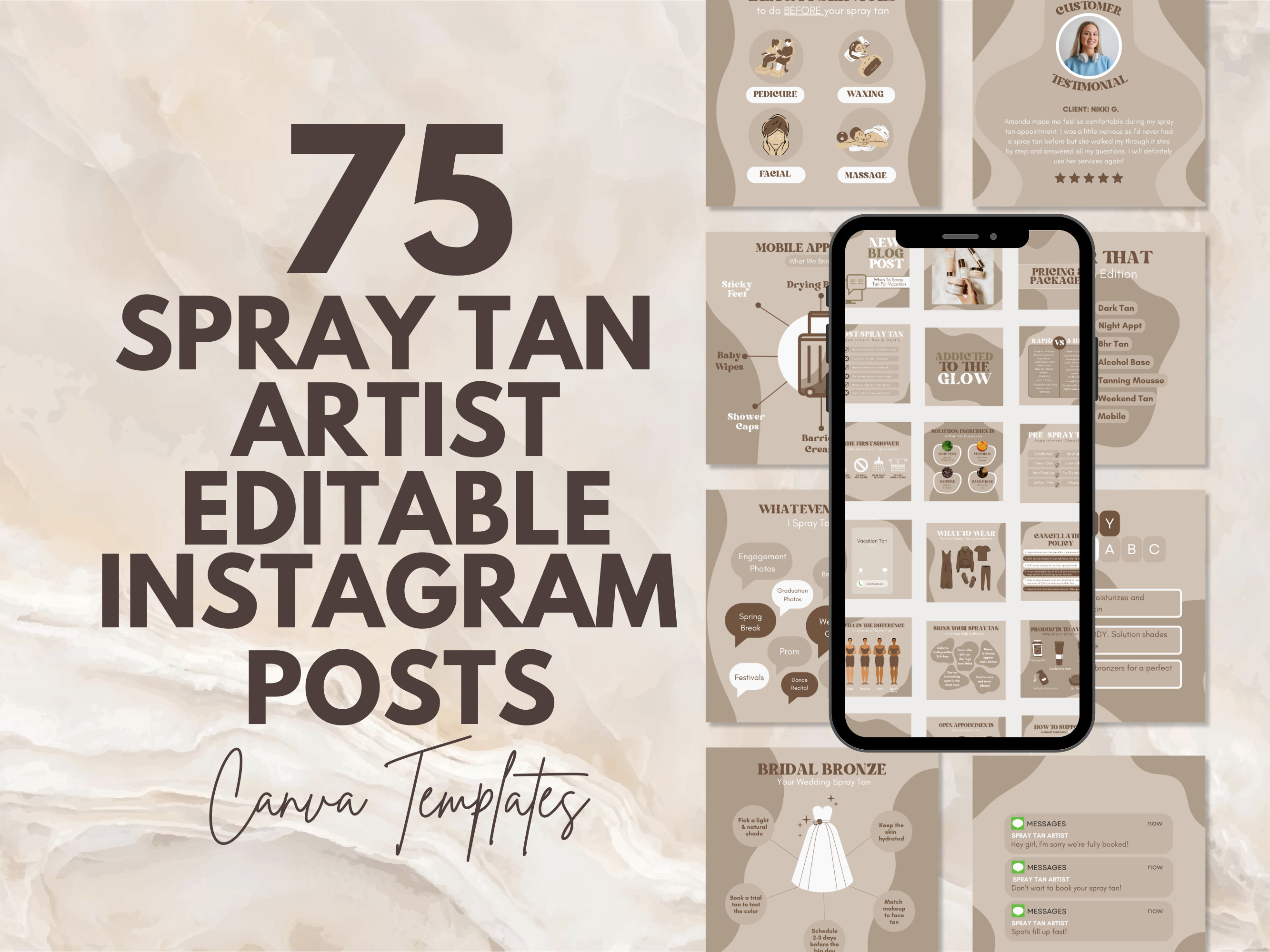 75 Spray Tan Artist Instagram Posts Abstract Aesthetic Social - Etsy