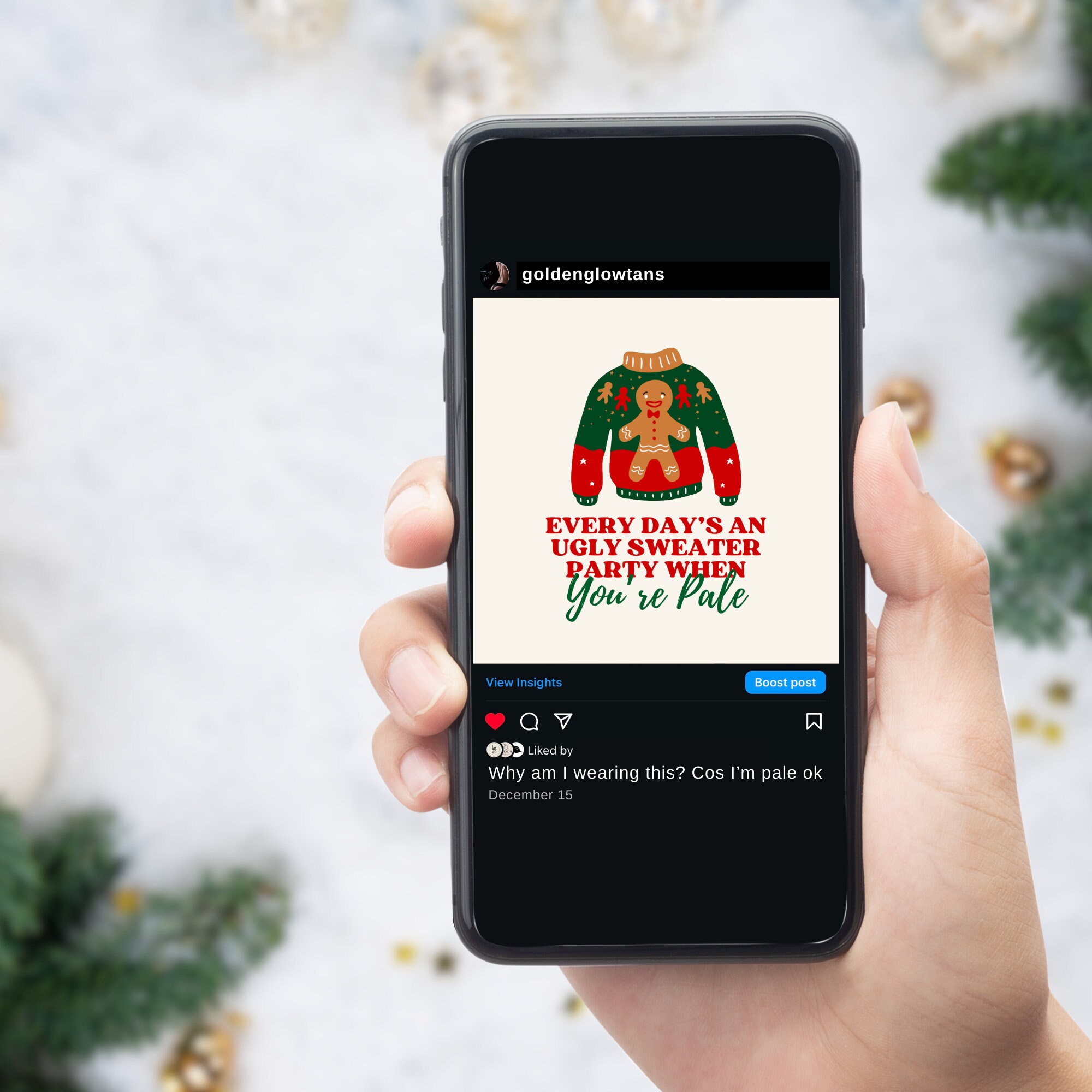 31 Festive Spray Tan Instagram Posts | Editable Templates | Christmas ...