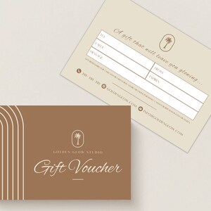 Spray Tan Business Gift Voucher Design 6x4" | Editable Template ...