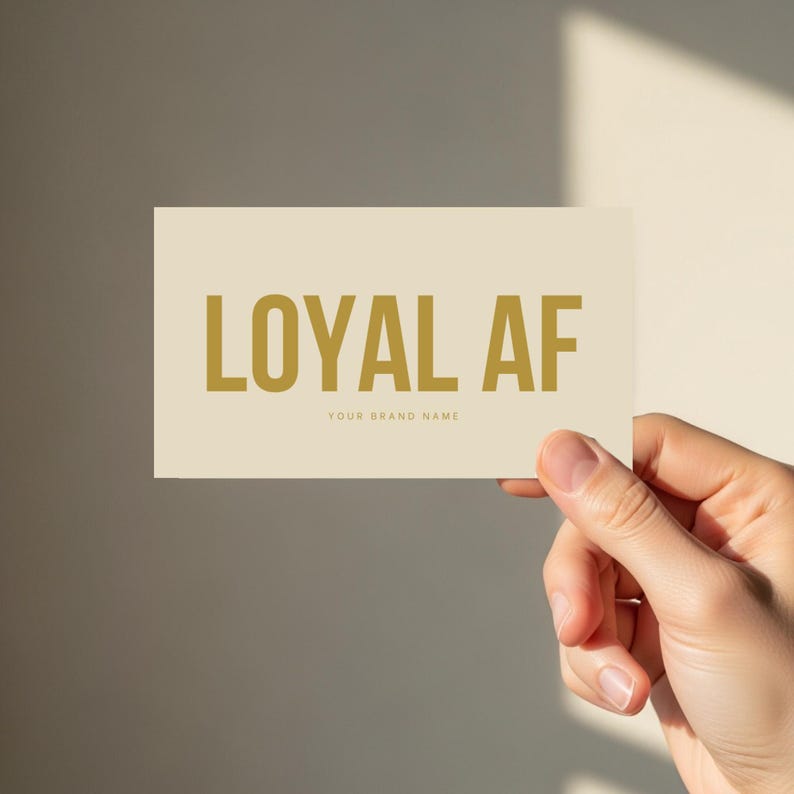 Loyalty Card Design | Gold Loyalty Card | Customer Rewards Card | Small ...