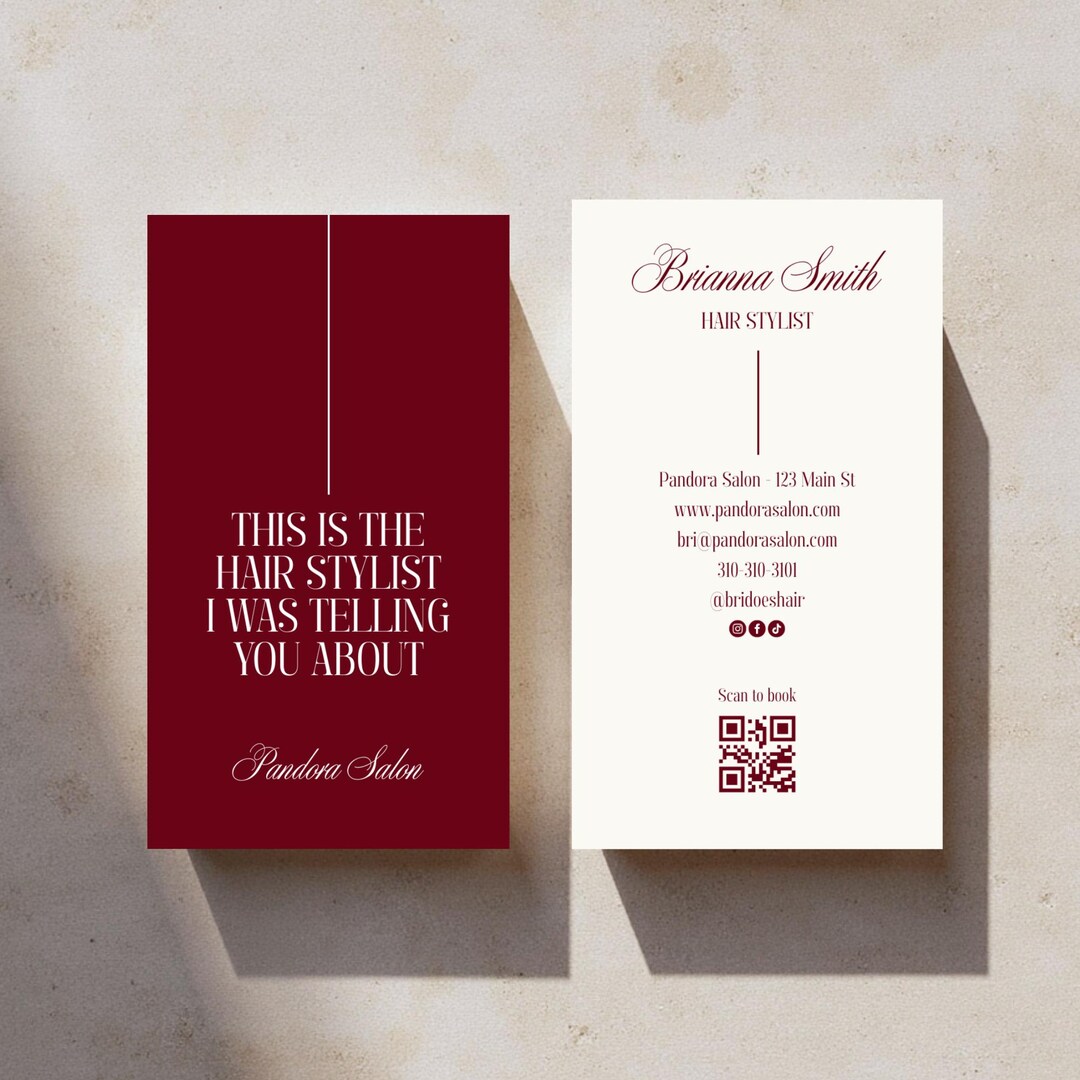 Beauty Business Card Template – Editable Business Cards for Hair ...