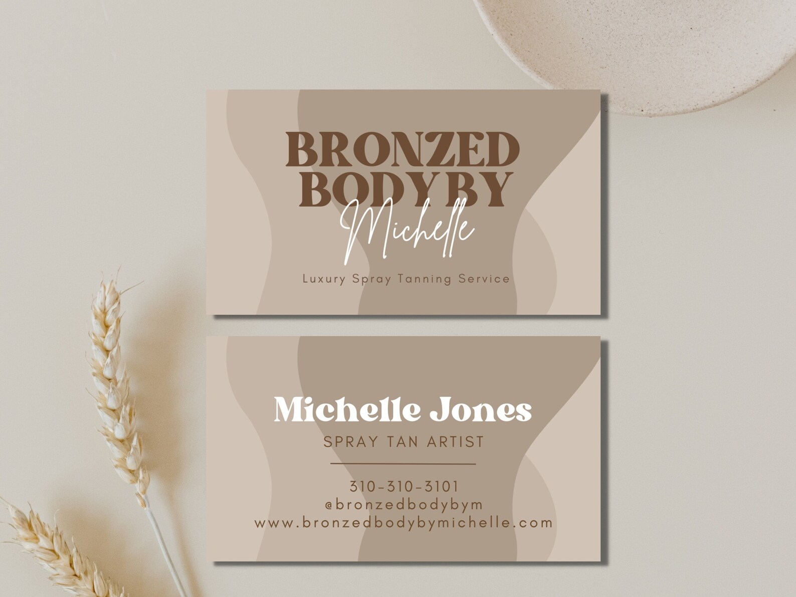 Spray Tan Artist Business Card Design Editable Business Card - Etsy