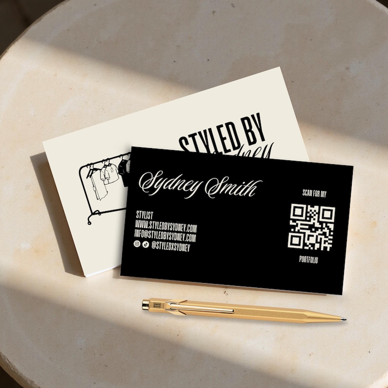 Stylist Business Card Template | Printable Personal Shopper Business ...
