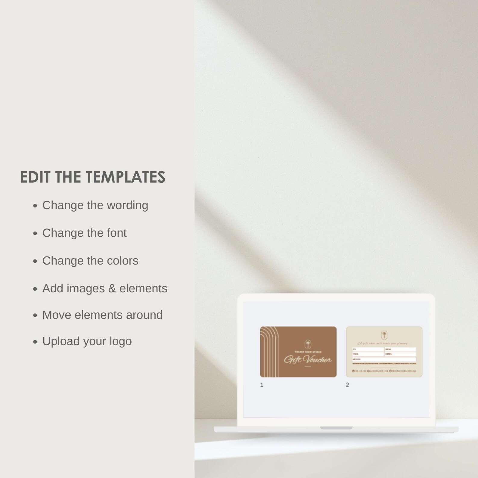 Spray Tan Business Gift Voucher Design | Palm Tree Branding | Gift ...