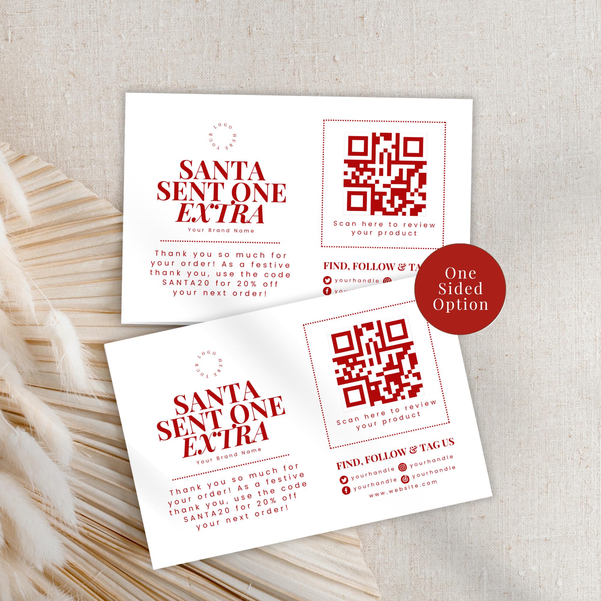 Christmas Thank You Order Card | Package Insert | Order Insert Card ...