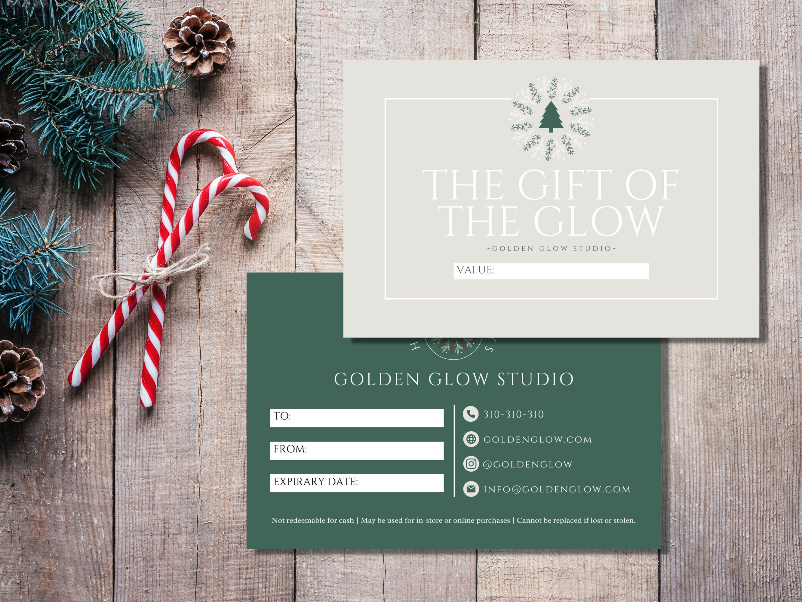 Spray Tan Business Holiday Season Gift Voucher 6 X 4 Editable Template ...