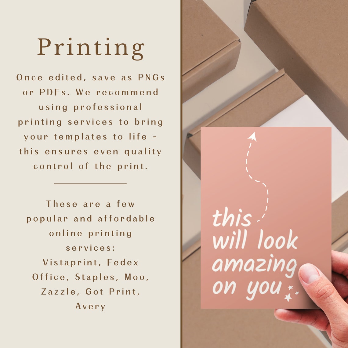 Pink Thank You Order Package Insert Design Editable Template Small ...